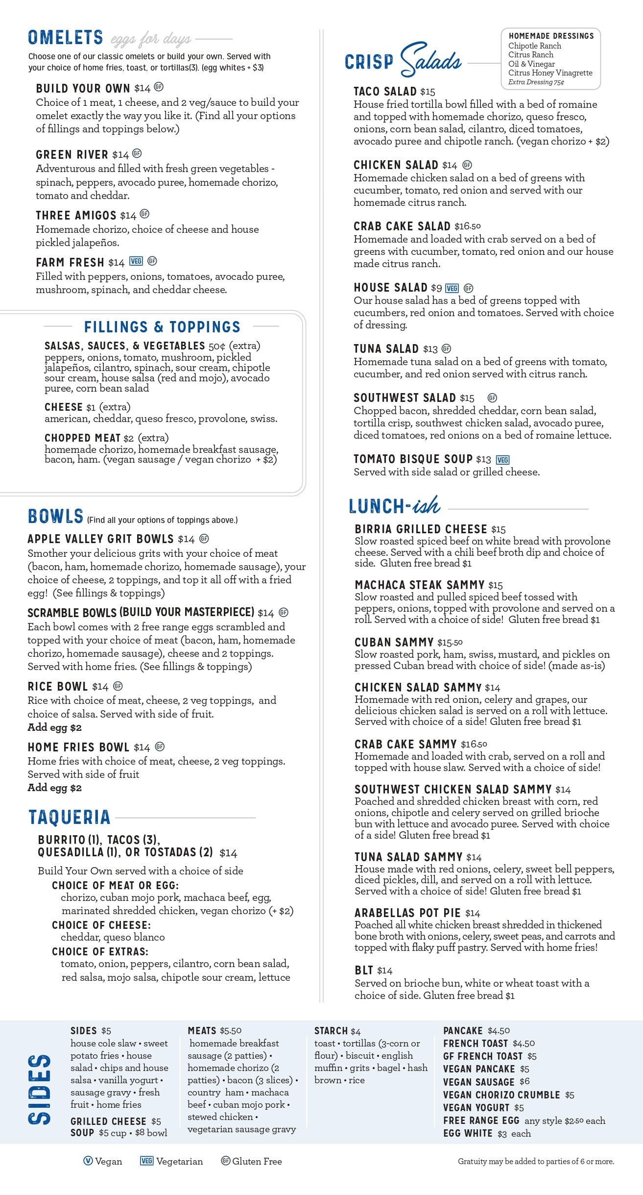 Breakfast & Lunch Menu | Arabella Breakfast & Brunch - Restaurant ...